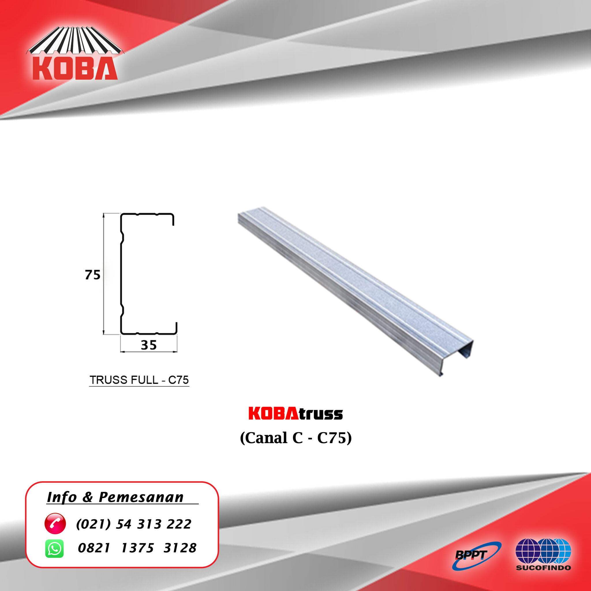 KOBAtruss® Truss C75 — PT Kobal Metal Indonesia